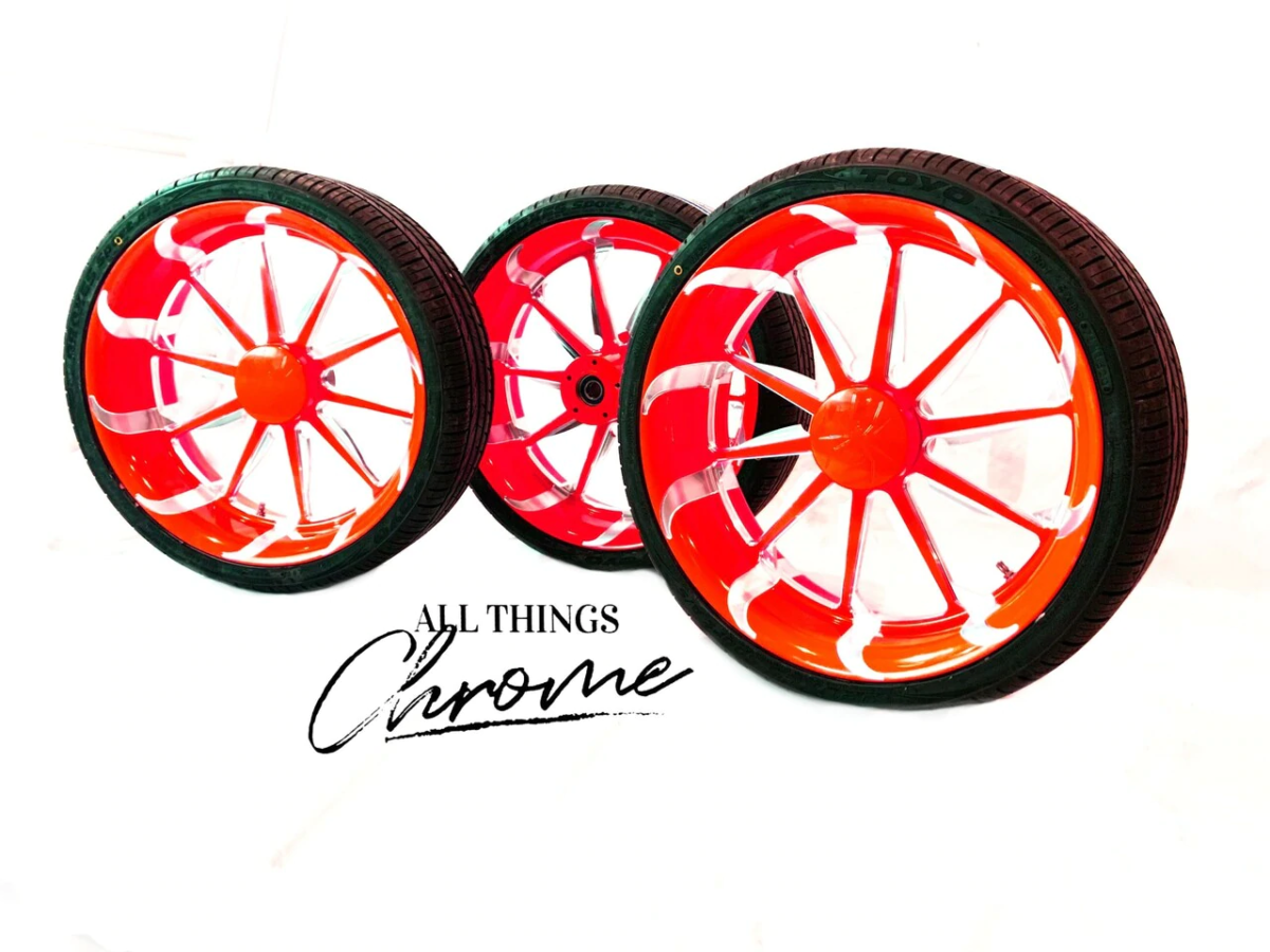 SPYDER(3) 18″ RED CONTRAST TORNADO WHEEL PACKAGE FOR 2015-2020 CAN-AM ...