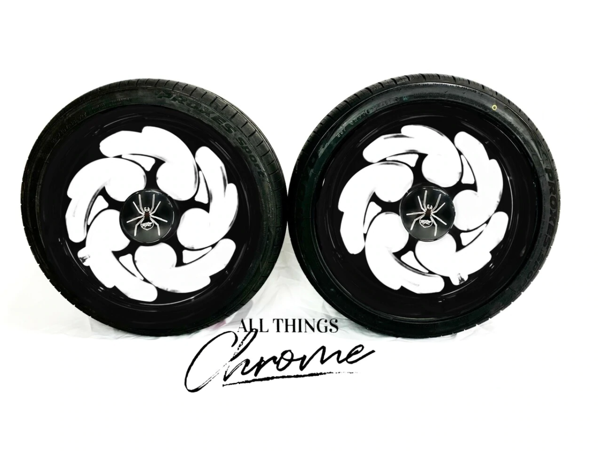 SPYDER (2) 18″ BLACK CONTRAST SHREDDER WHEELS 2015-2020 CAN-AM SPYDER ...